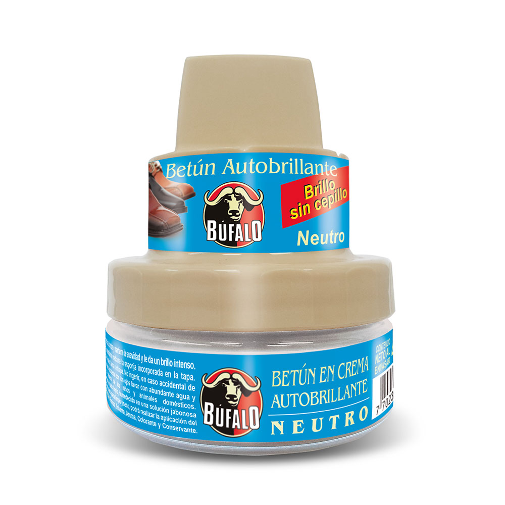 Betún crema búfalo autobrillante neutro x 40 ml | Tienda Bisonte