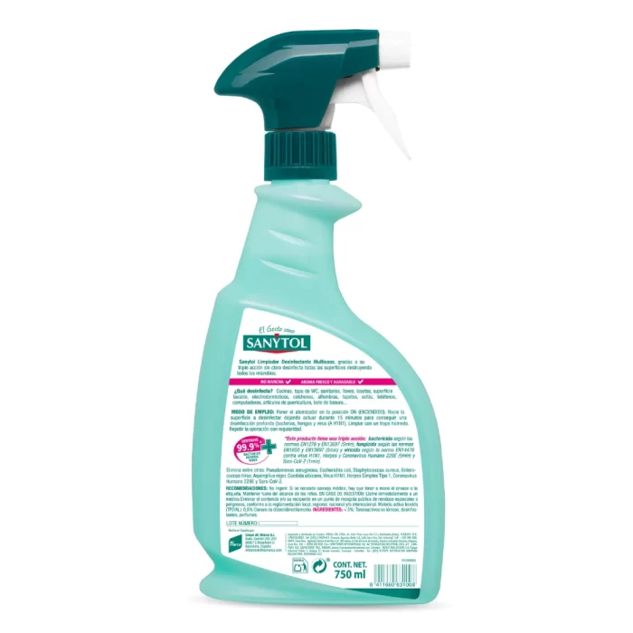 Sanytol Limpiador multiusos desinfectante fresh x 750 ml | Tienda Bisonte